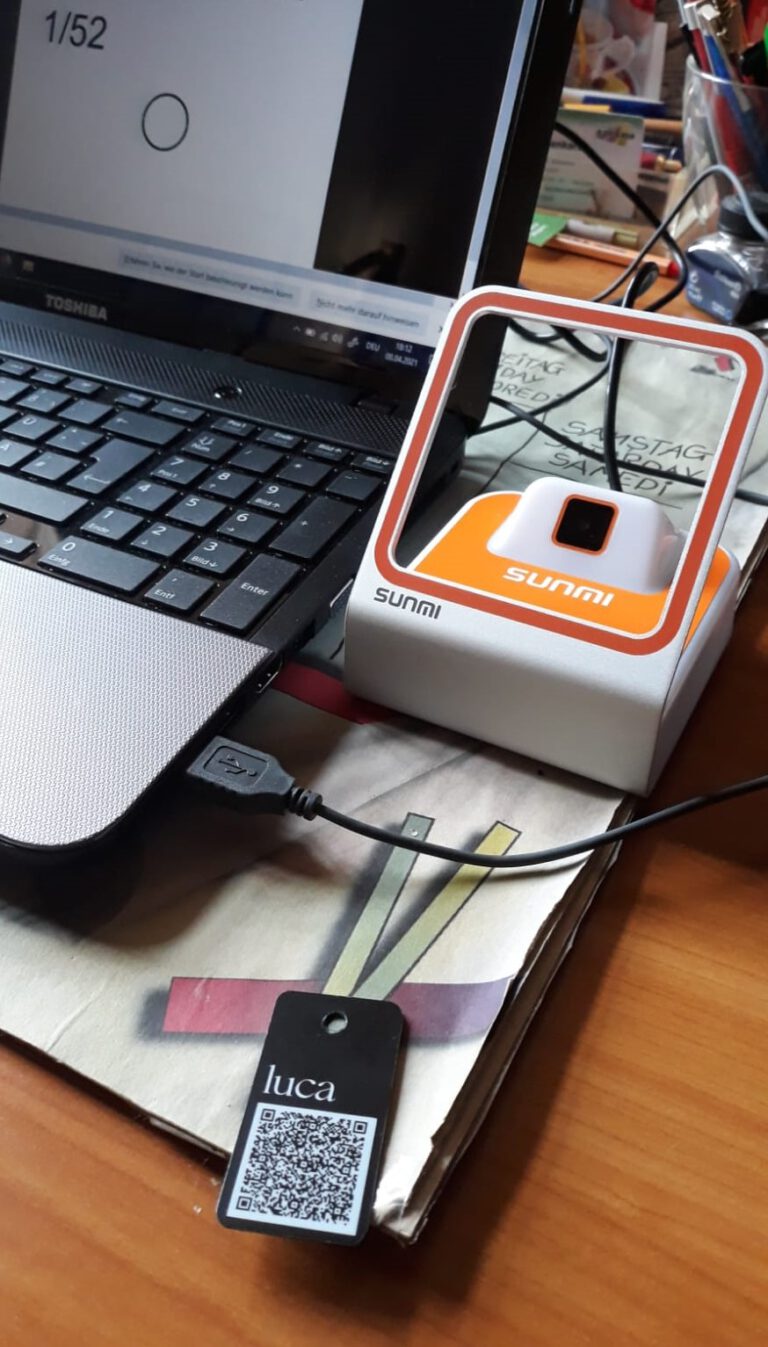 Einloggen in die Luca-App über QR-Code-Scanner – Willkommen
