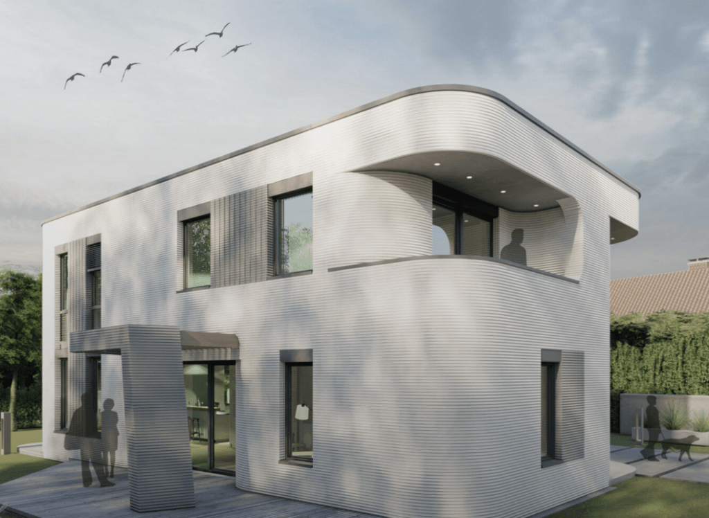 Besichtigung des 3D-Hauses – Willkommen